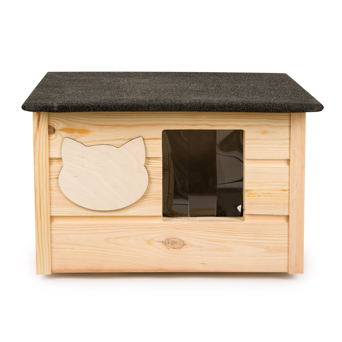 Buda dla Kota Ocieplana Drewniana Budka Domek na Zimę + Materac ...