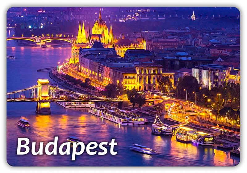 BUDAPESZT - Panorama - Centrum - Stolica - Węgry - Magnes na lodówkę - Subliproject | Sklep ...