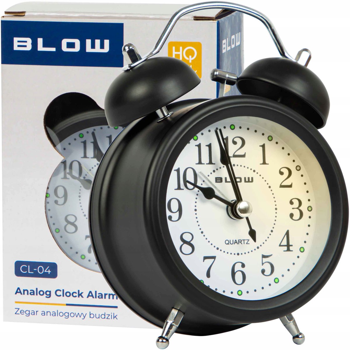BUDZIK RETRO KLASYCZNY ZEGAR GŁOŚNY STOJĄCY VINTAGE ALARM PODŚWIETLENIE ...
