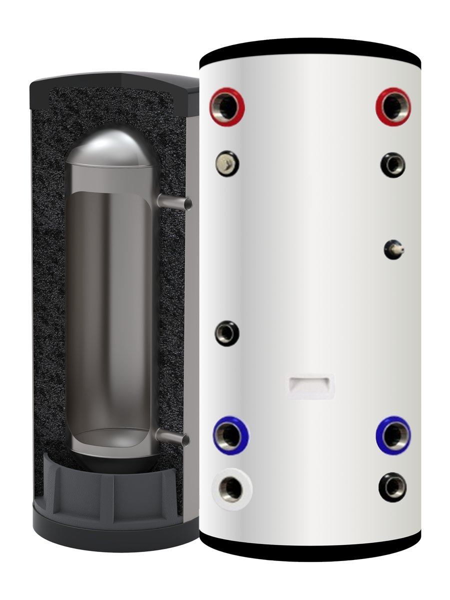 BUFOR ciepła NIERDZEWNY zbiornik CO MAGAZYN do pompy, kotła, pieca 200L - techglobe | Sklep ...