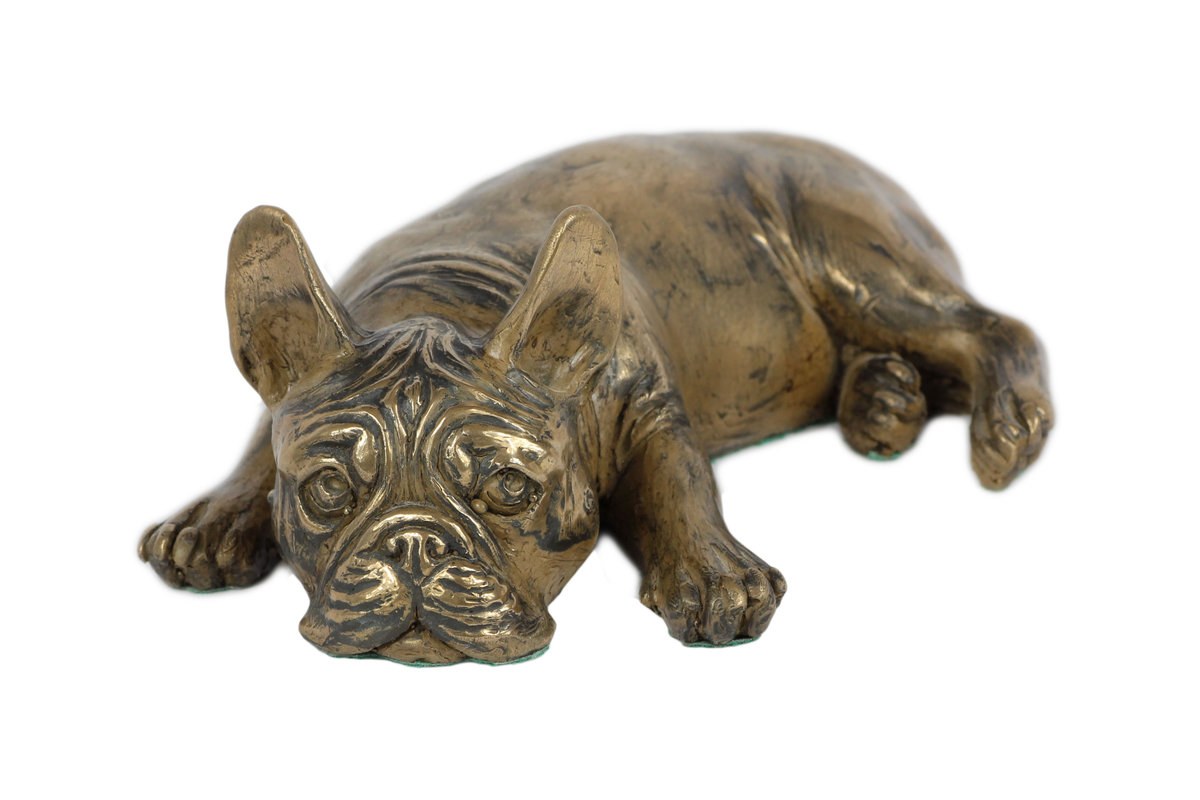 Buldog francuski V - statuetka psa, figurka do biura, trofeum na ...