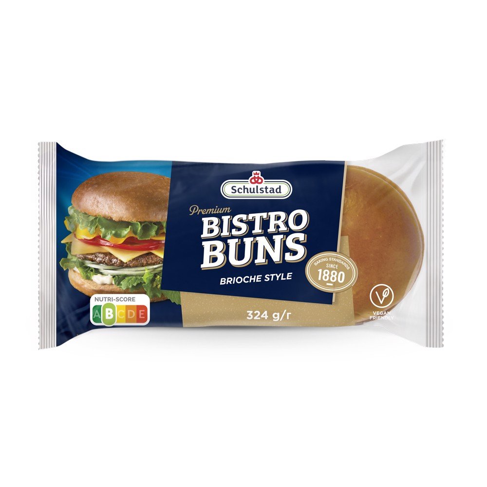 Bułki do burgerów 4 Bułki pszenne w stylu Brioche Schulstad 324g ...
