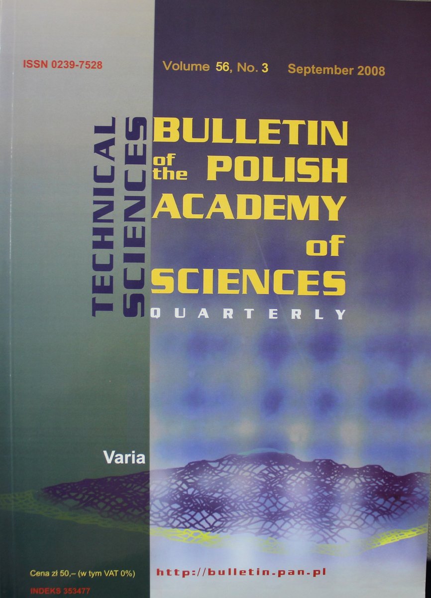 Bulletin of the Polish Academy of Sciences Technical Sciences Vol 56 No ...