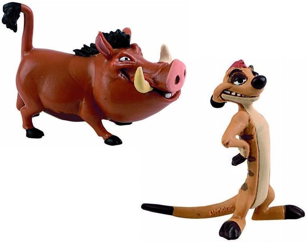 Bullyland Timon 12533 i Pumba 12534 Disney Król Lew zestaw figurek ...