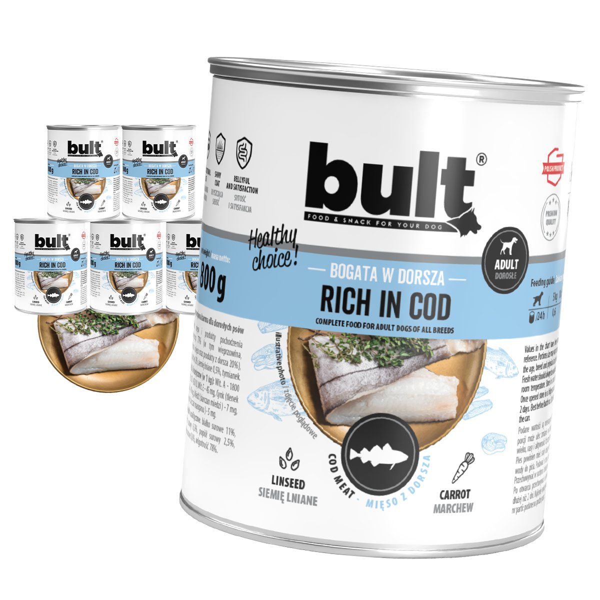 BULT Bogata w dorsza - mokra karma dla psa - 6x800g - BULT | Sklep ...