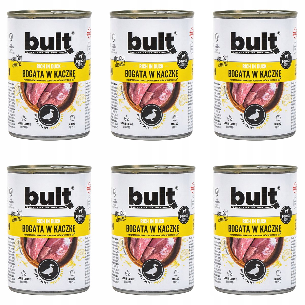 BULT Karma mokra dla psa Kaczka 6 x 800g - BULT | Sklep EMPIK.COM