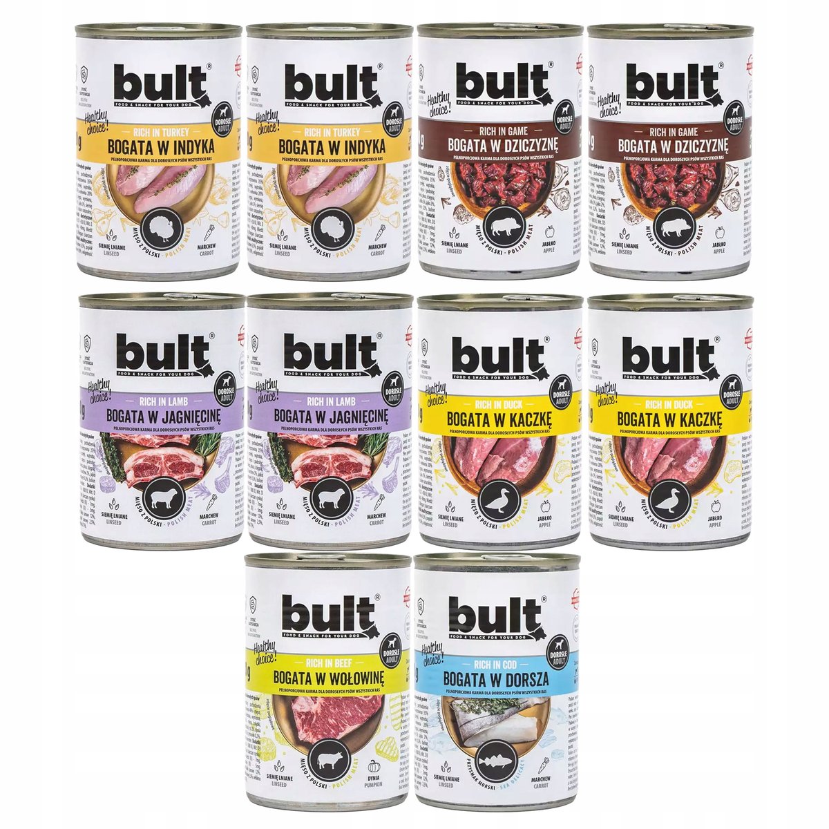 BULT Karma mokra dla psa mix smaków 10 x 800g - BULT | Sklep EMPIK.COM