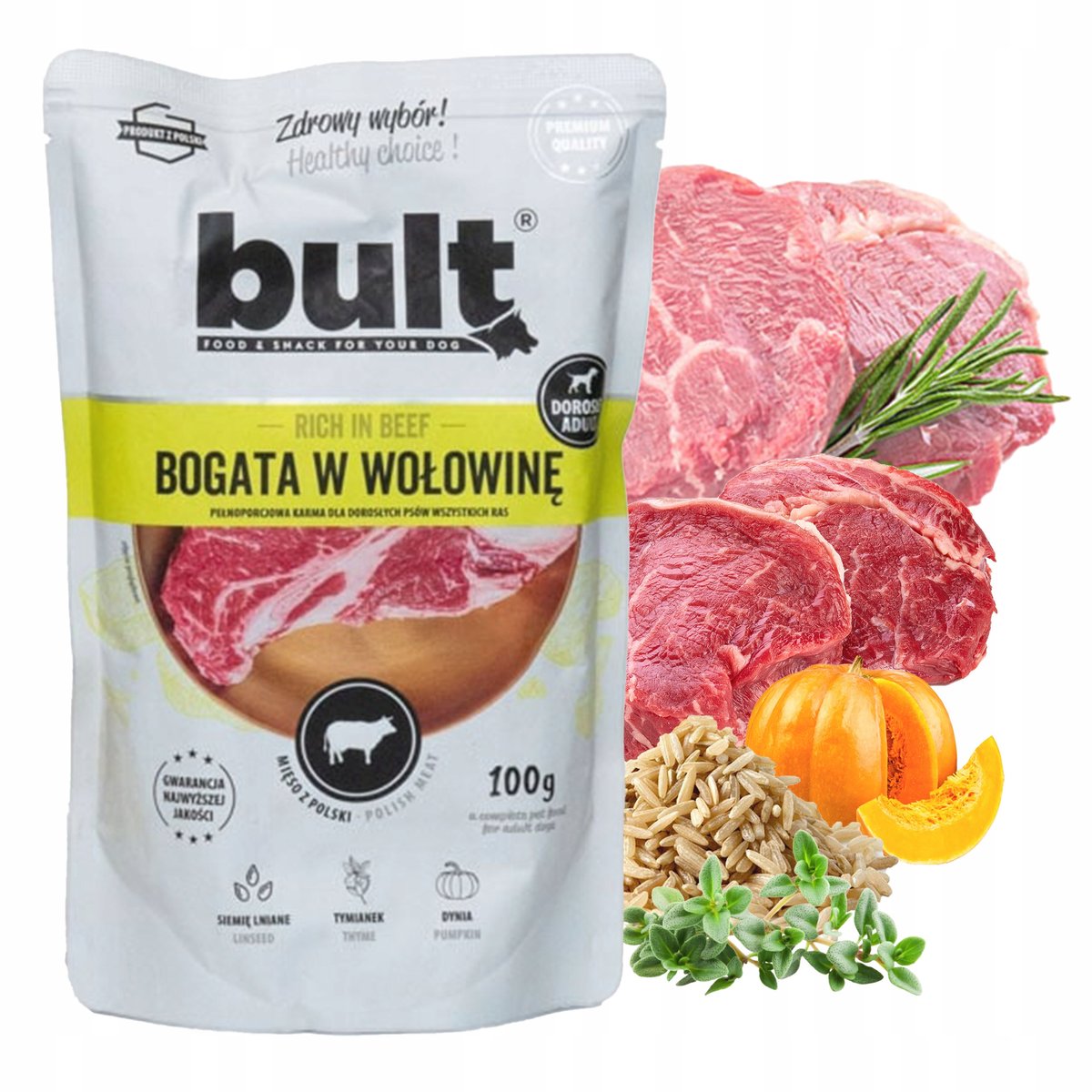 BULT Karma mokra dla psa Wołowina 100g bezzbożowa zdrowa - BULT | Sklep ...