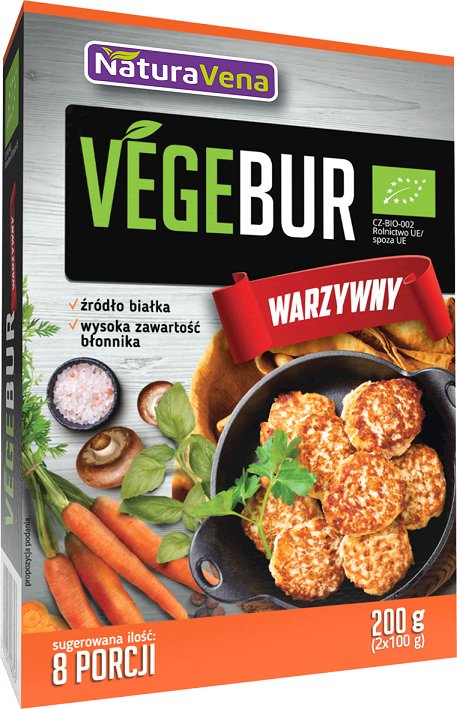 BURGER WEGETARIAŃSKI WARZYWNY BIO 200 g - NATURAVENA - Naturavena ...