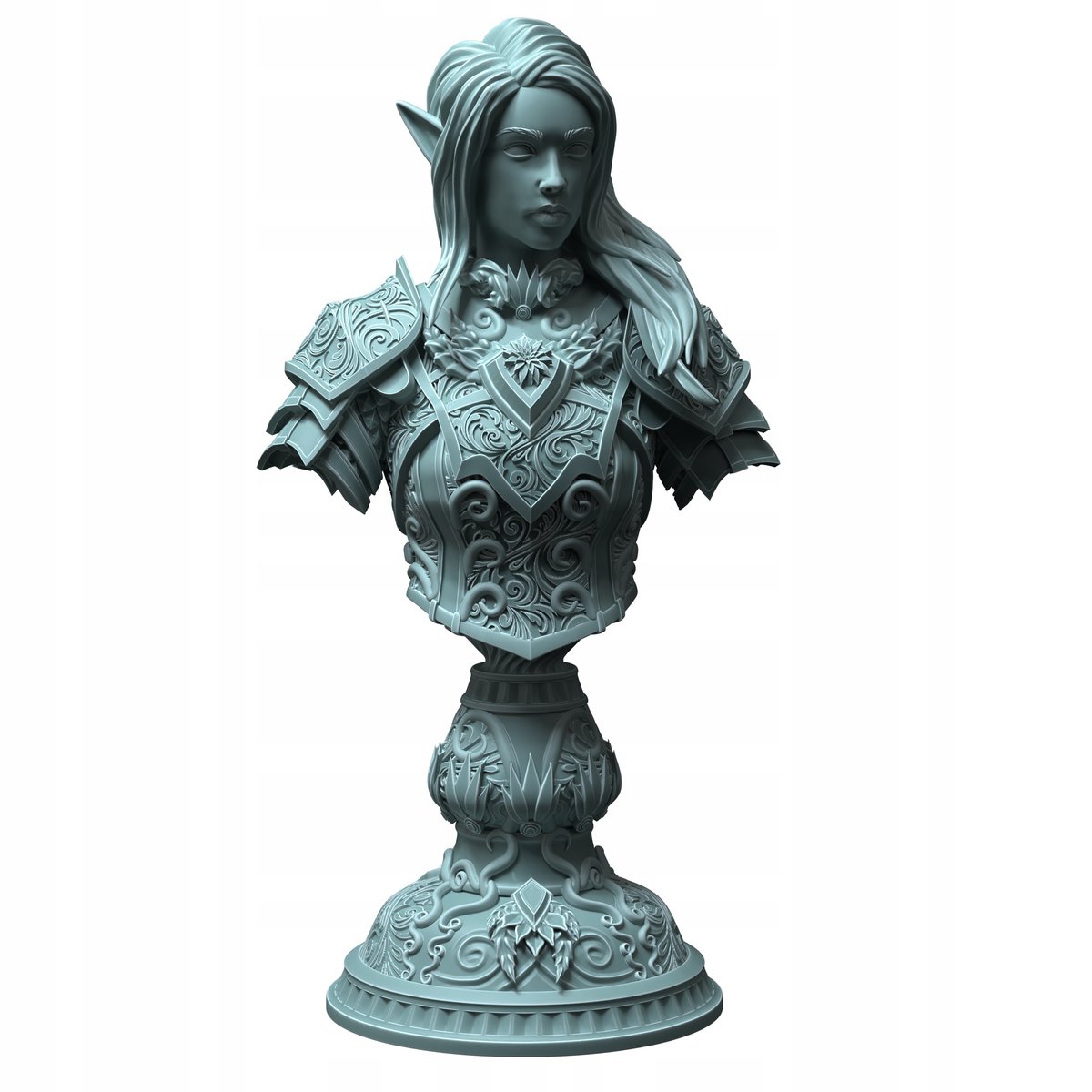 BUST Popiersie Celathyn Elf Palady 120mm wysokość figurka 3D do DND D&D ...