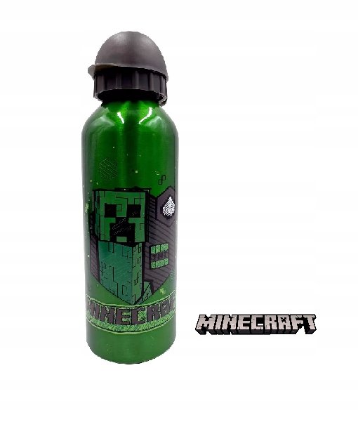 Butelka aluminiowa / bidon / korek niekapek / Minecraft / Creeper ...