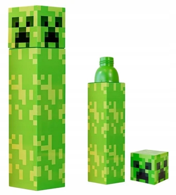 Butelka Bidon Kwadratowy Minecraft Creeper 650Ml - Euroswan | Sklep ...