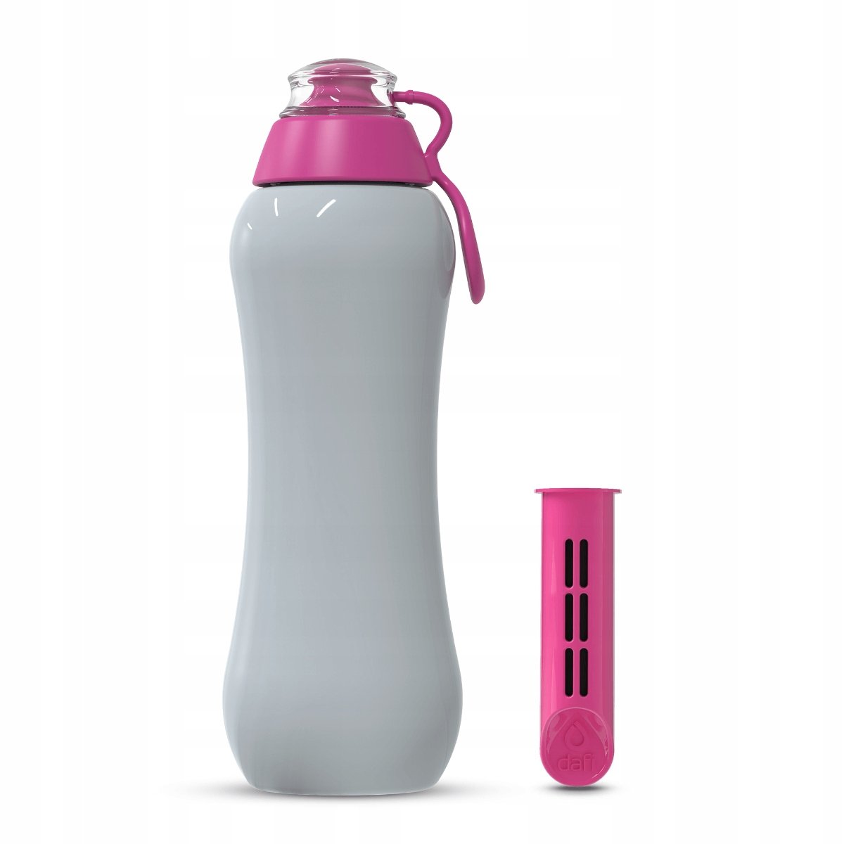 Butelka Dafi SOFT flamingowa różowa zbiornik szary z filtrem - Dafi ...