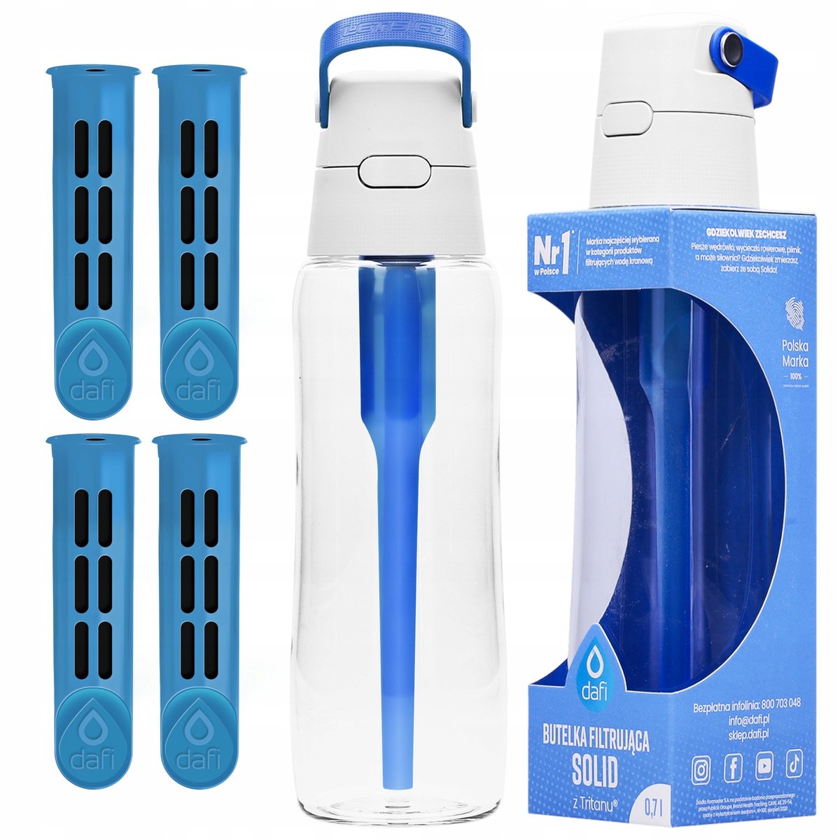 Butelka Filtr Dafi Solid 0,7L + 4 Filtry Węglowe - Dafi | Sklep EMPIK.COM