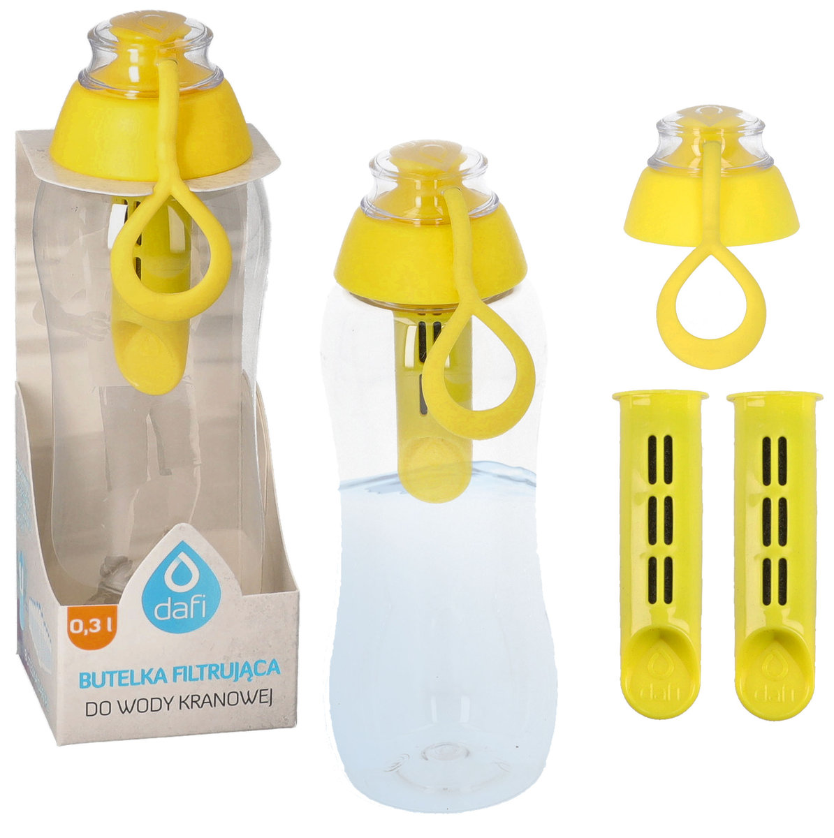 Butelka Filtrująca Dafi Soft 0,3L + 3 Filtry Cytrynowa Żółta - Dafi ...