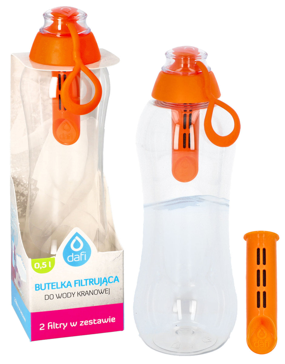 Butelka Filtrująca Dafi Soft 0,5L + 2 Filtry Pomarańcz Mandarynka ...