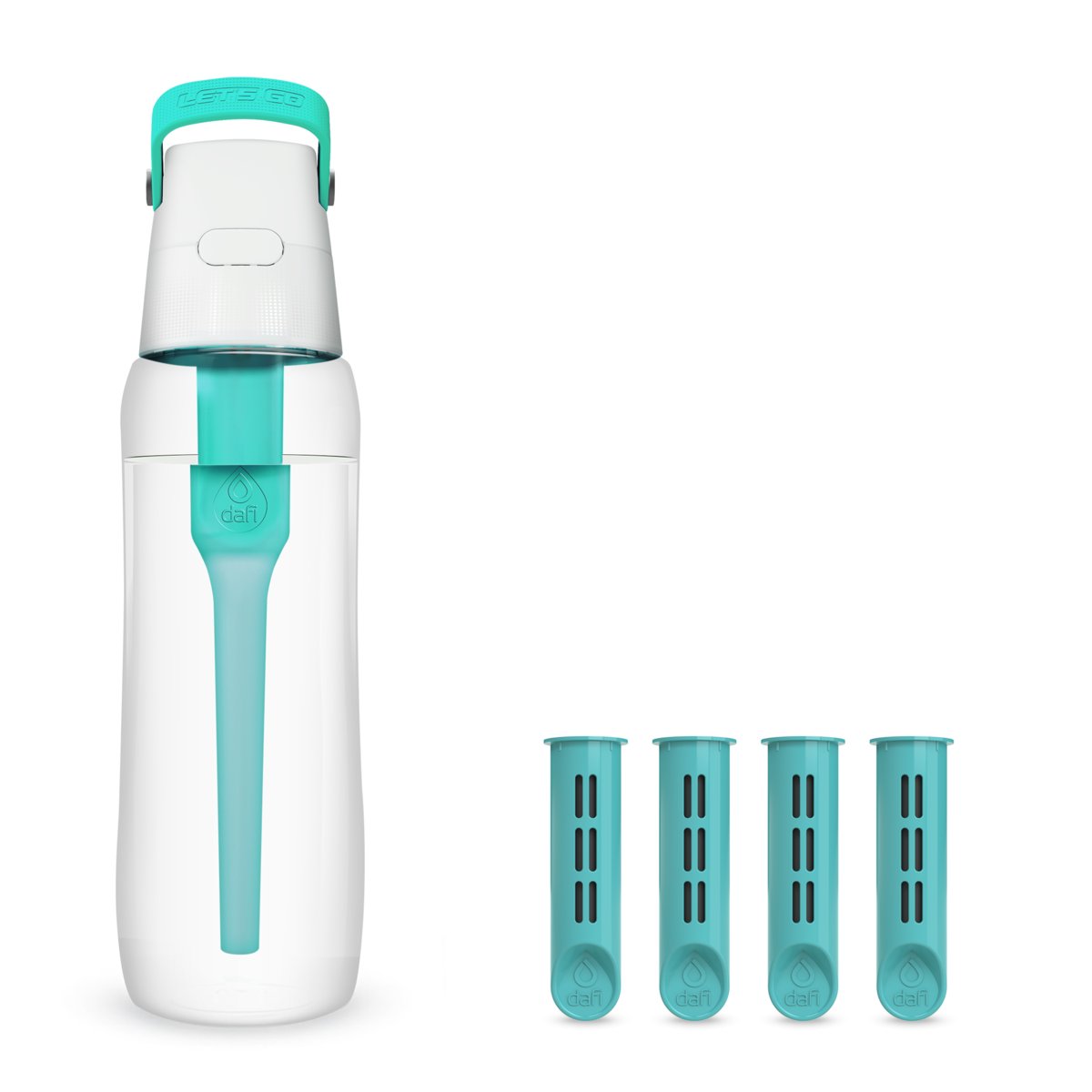 Butelka filtrująca Dafi SOLID 0,7 l turkusowa z 4 filtrami - Dafi ...