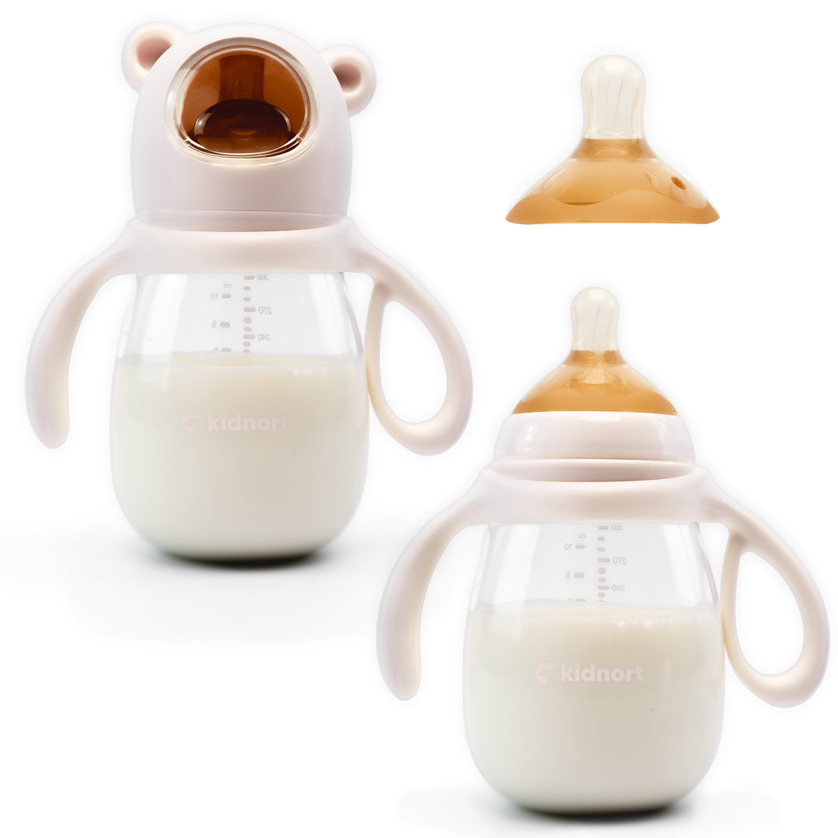 Butelka Jordbaer 300ml Różowa 6M+ PPSU Antykolkowa Słomka Ustnik BPA FREE - Kidnort | Sklep ...