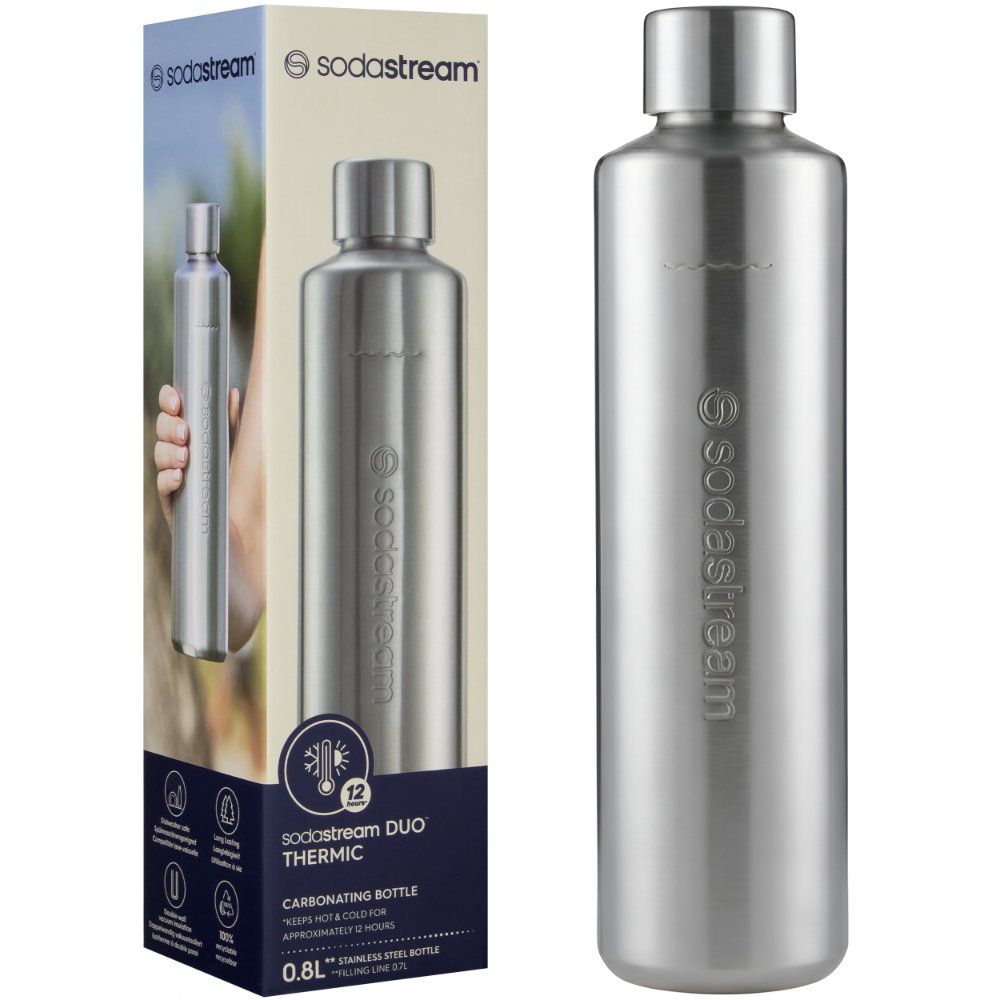 BUTELKA METALOWA TETRMICZNA DO SATURATORA SODASTREAM DUO THERMIC 0,8L ...