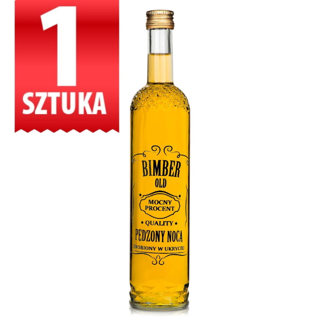 Butelka monopolowa Nargiz 500 ml nadruk Bimber pędzony nocą ...