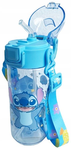 BUTELKA na wodę LILO i STITCH BIDON dziecięcy z ustnikiem BLOKADA 450ml ...