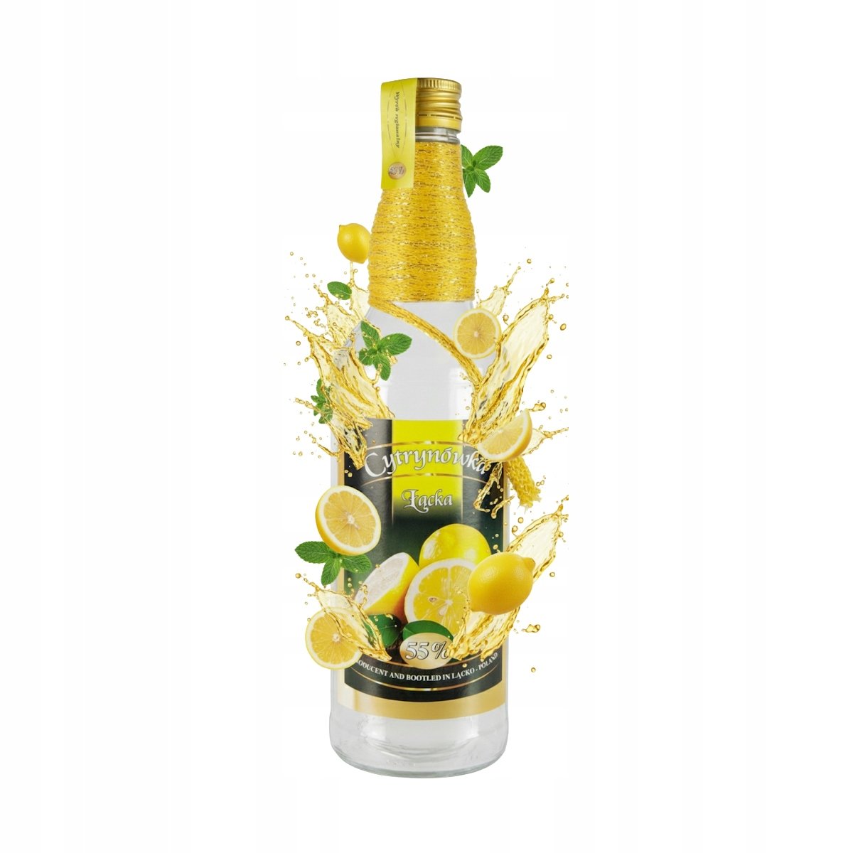 Butelka OZDOBNA CYTRYNÓWKA Butelki Szklane Monopolowa 500ml na ...