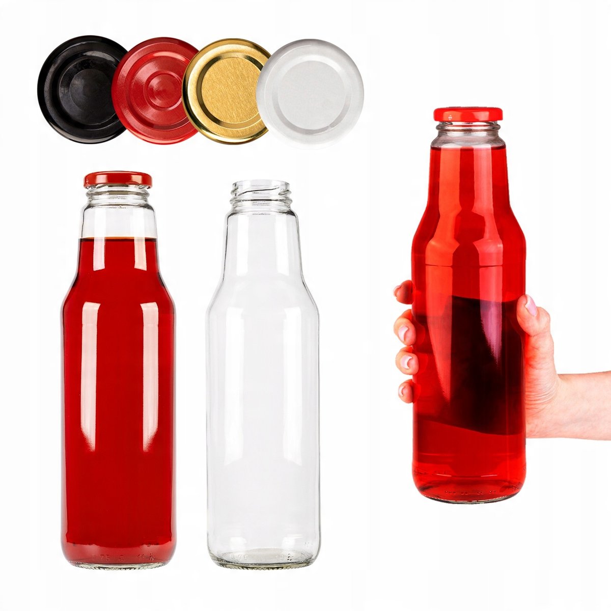 BUTELKA SZKLANA NA SOKI NALEWKI WODĘ PRZETWORY NAPOJE SOCZEK 750ml ...