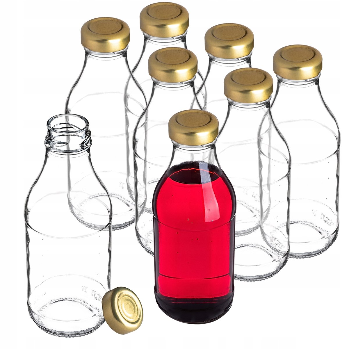 BUTELKA SZKLANA SOCZEK 330ml Z ZAKRĘTKĄ NA SOK BUTELKI NA SOKI NALEWKI ...