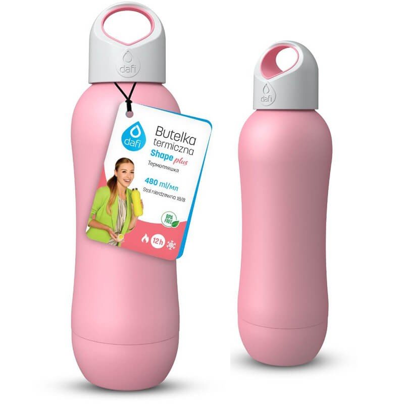 Butelka Termiczna, Termos 480 ml Shape Plus Dafi Różowa - Dafi | Sklep EMPIK.COM