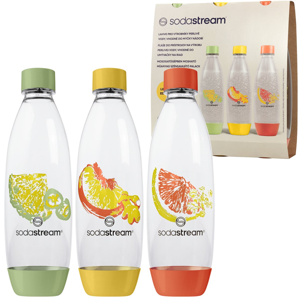Butelki SodaStream SODASTREAM Fuse, 3 szt. - 1l kolorowe butelki do saturatora Tritan do ...