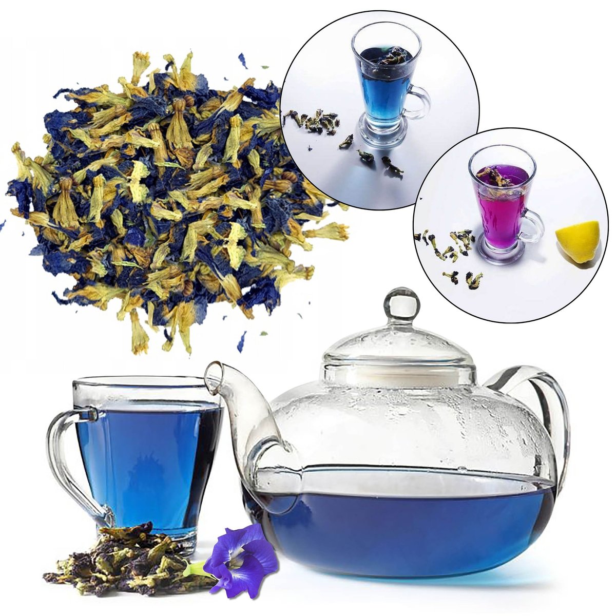 Butterfly Pea Tea (Klitoria Ternateńska) - herbata liściasta 25 g ...