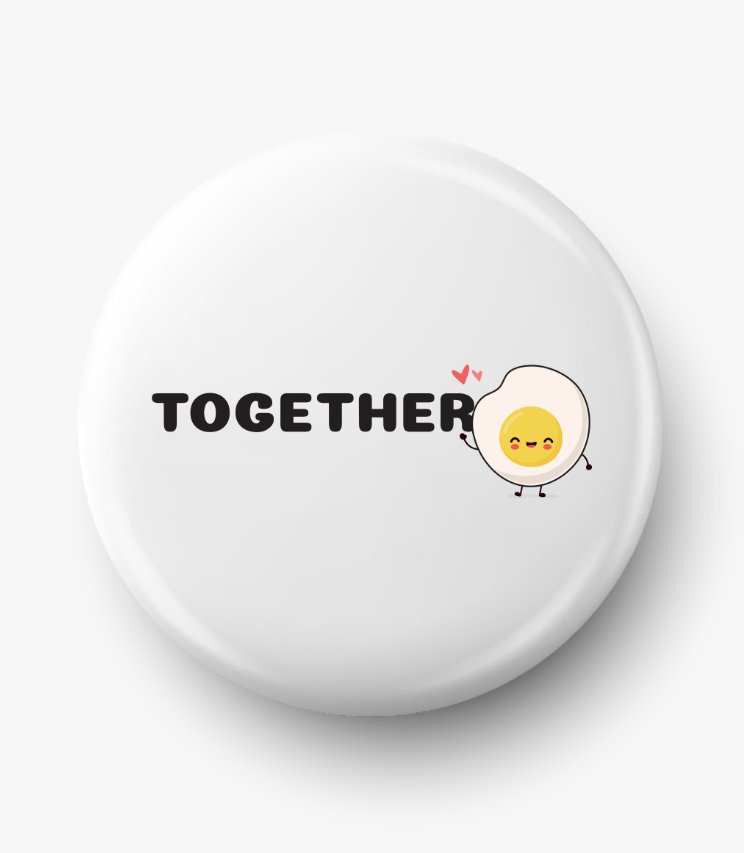 Button przypinka better together egg, średnica 58 mm - Fotobloki ...
