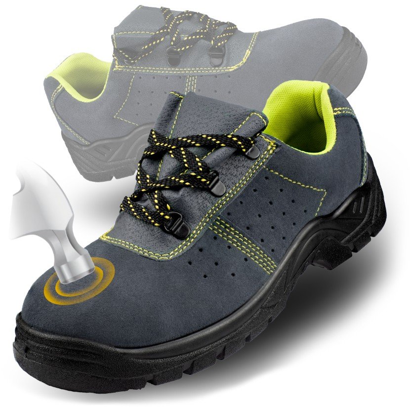 BUTY ROBOCZE MĘSKIE PÓŁBUTY OCHRONNE LEKKIE BHP LETNIE Z NOSKIEM PRIONE ...