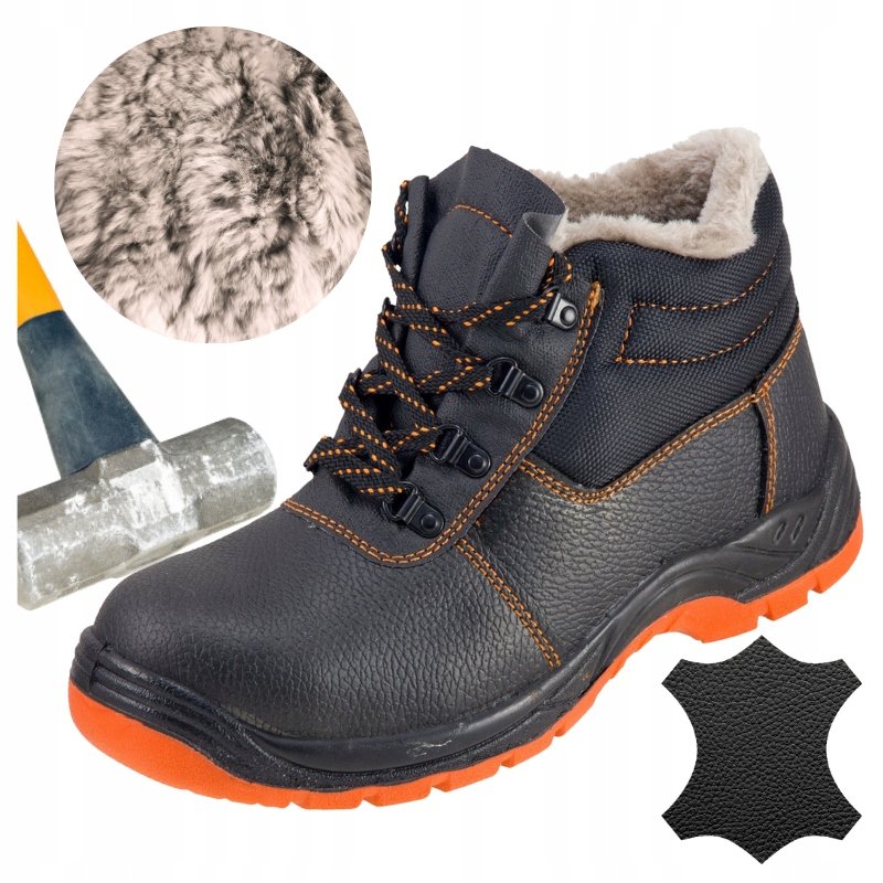 Buty robocze męskie ZIMOWE OCIEPLANE Trzewiki skórzane z Metalowym Noskiem - Specto | Sklep ...