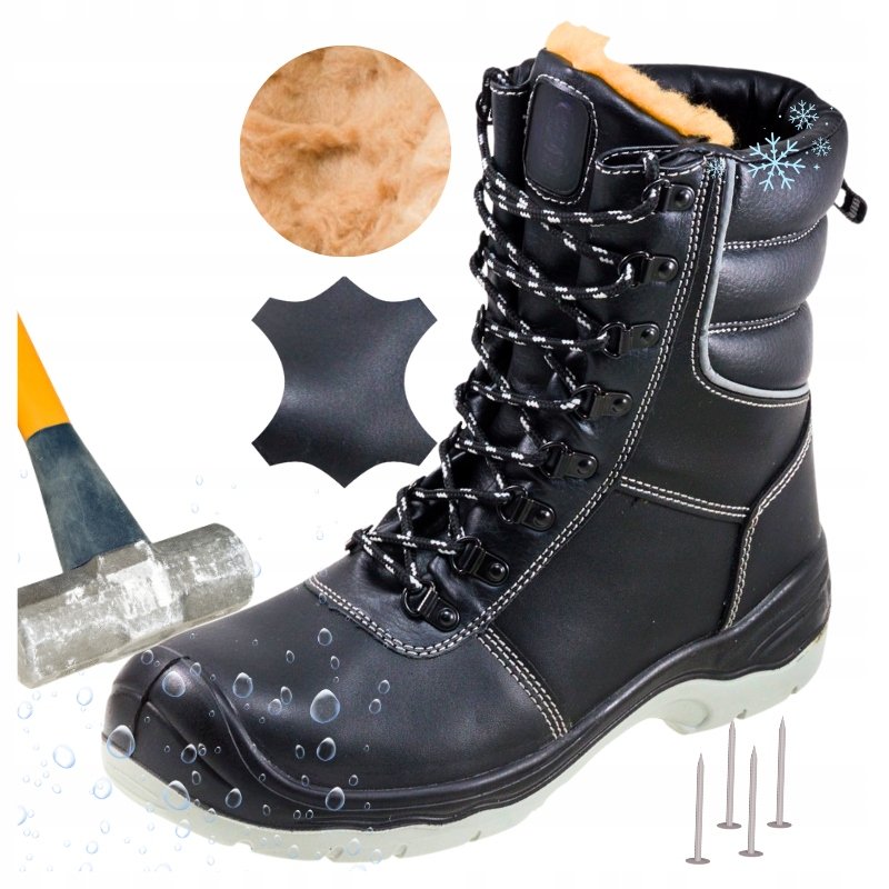 Buty robocze męskie Zimowe Ocieplane wysokie Wodoodporne z Noskiem S3 BHP - Specto | Sklep EMPIK.COM