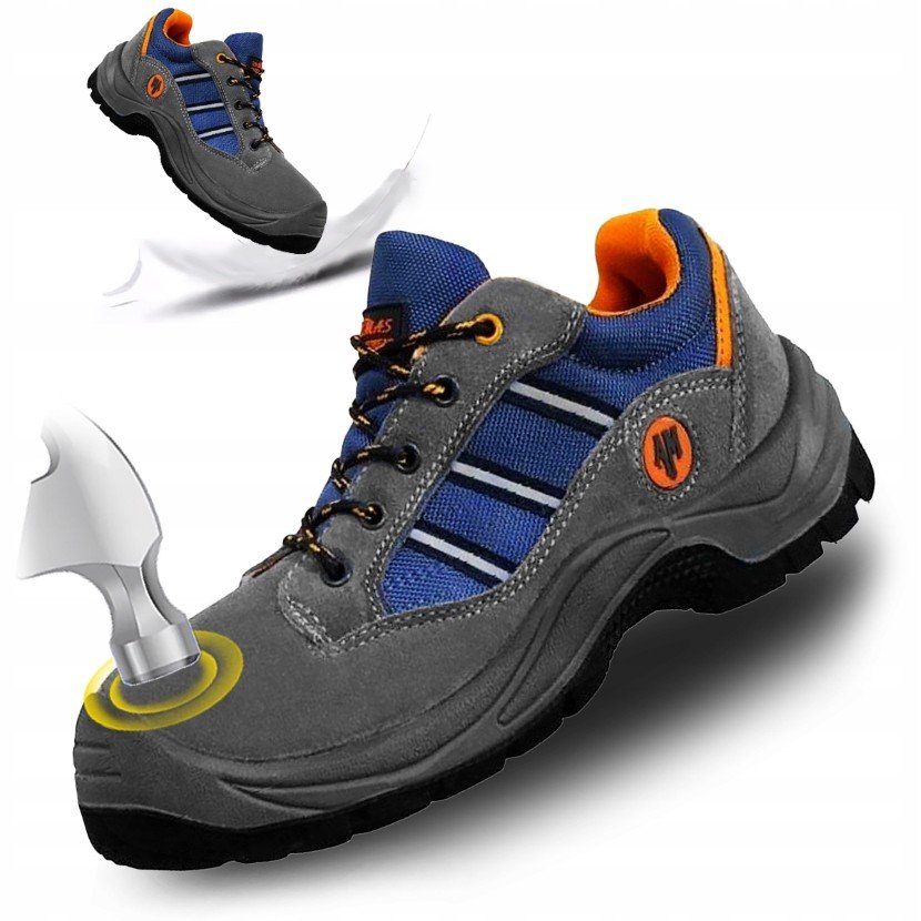 BUTY ROBOCZE półbuty OCHRONNE LEKKIE OBUWIE z PODNOSKIEM LETNIE S1 ...