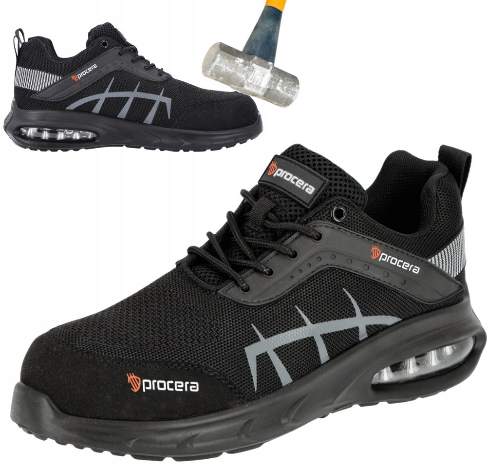 Buty robocze PÓŁBUTY ROBOCZE męskie sportowe oddychające z NOSKIEM BHP ...