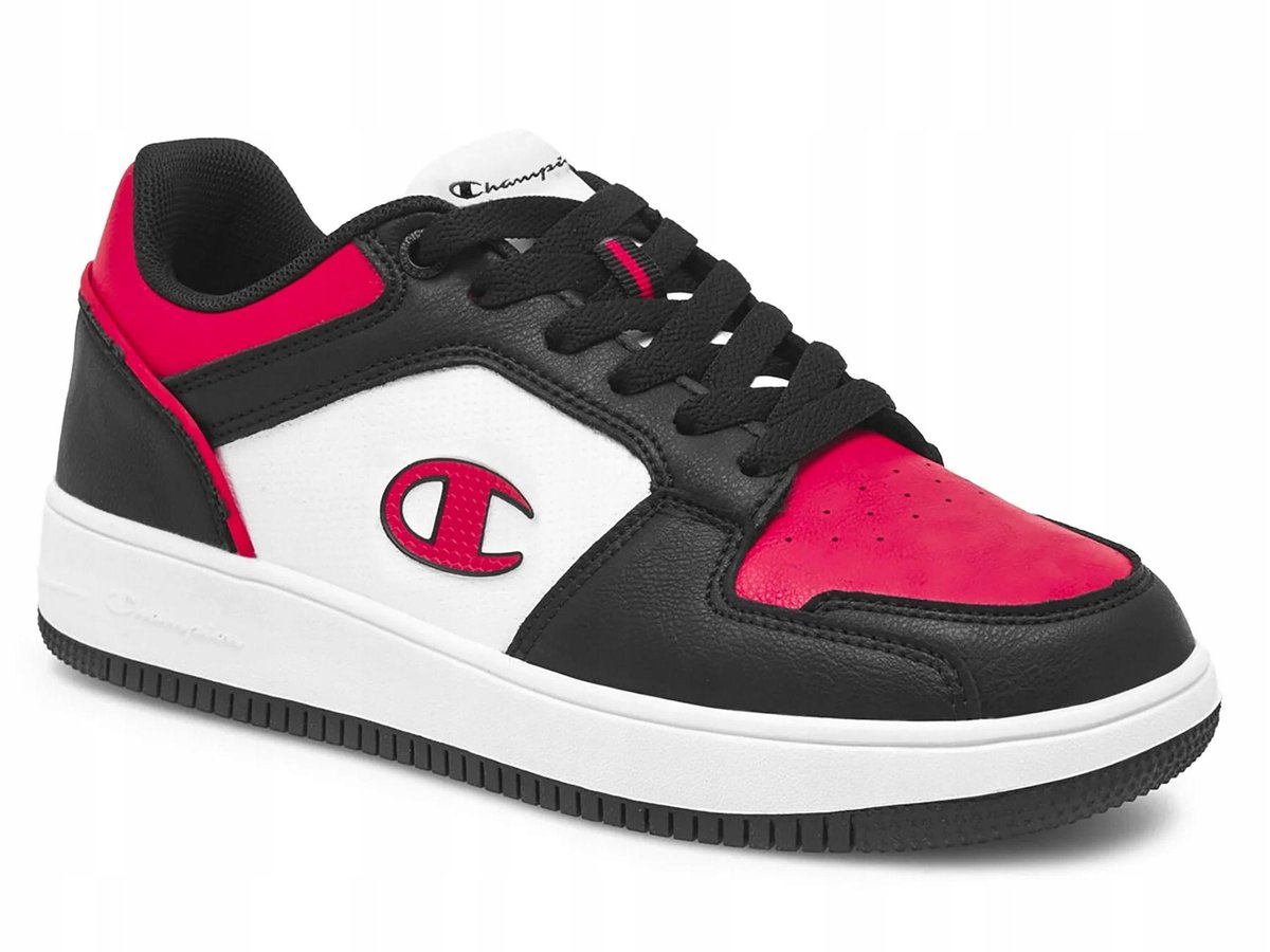 Buty sportowe CHAMPION REBOUND LOW S32415-KK019 biało czarno czerwone ...