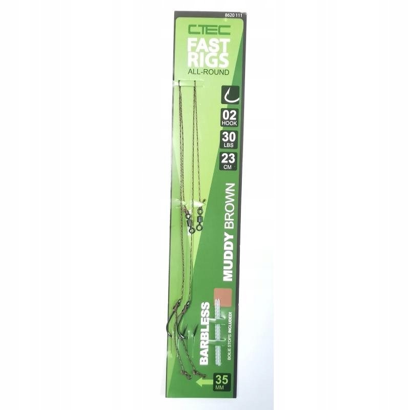 C-Tec Fast Rigs Allround Muddy Barbless r.4 gotowe przypony - C-Tec ...