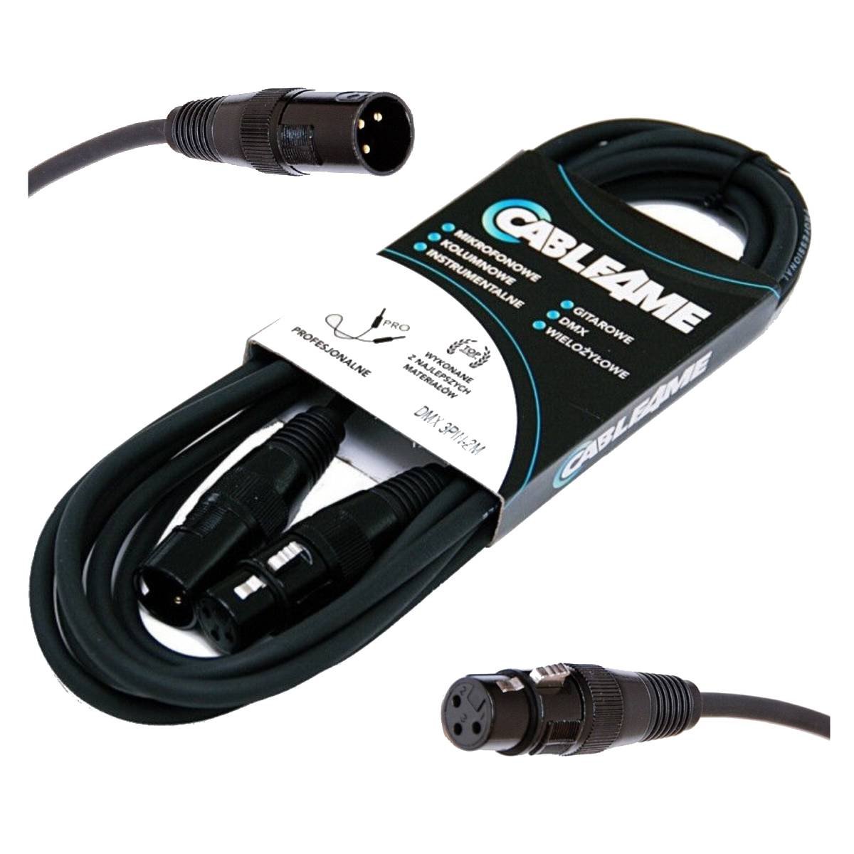 Cable4Me Kabel Dmx Aes/Ebu Xlr-3Pin Do Oświetlenia 5M Czarny 110 Ohm ...