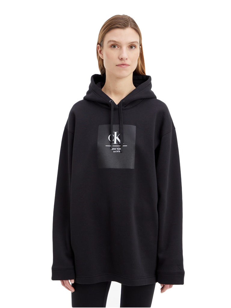 Calvin Klein Bluza Damska Ck Woven Label Oversize Black J20J219757 Beh ...