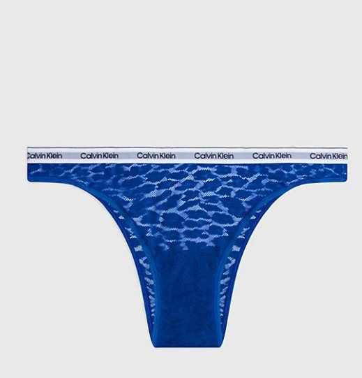 Calvin Klein Damskie Majtki Brazyliany Niebieskie Koronkowe L 0Z5A4_B ...