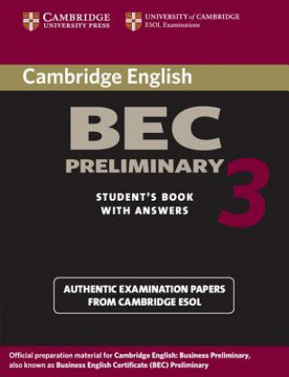 Cambridge BEC Preliminary 3 Student's Book with Answers - Opracowanie zbiorowe | Książka w Empik