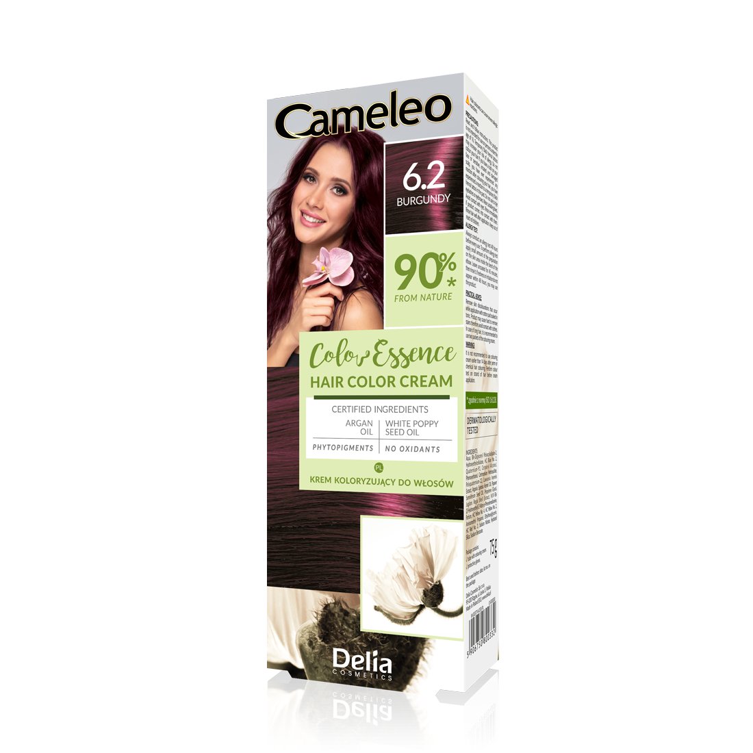 Cameleo, Color Essence, krem koloryzujący do włosów 6.2 Burgundy, 75g ...