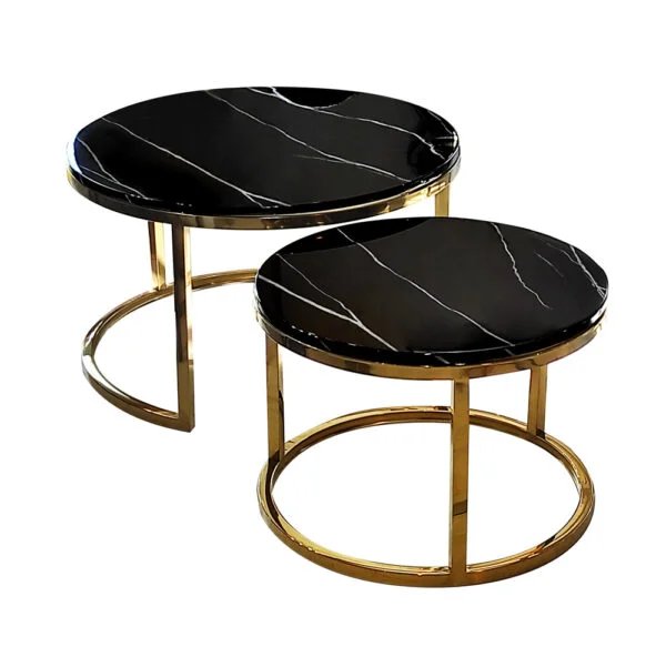 Camelio XXL designerski zestaw 2 stolików kawowych - Artehome | Sklep ...