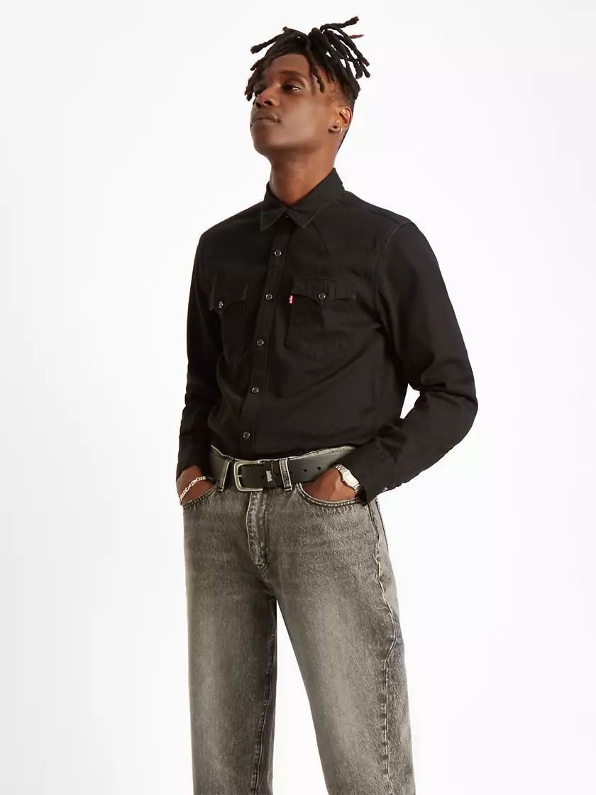 camicie uomo levis 85744 0002 - barstow marble black denim - Inna marka ...