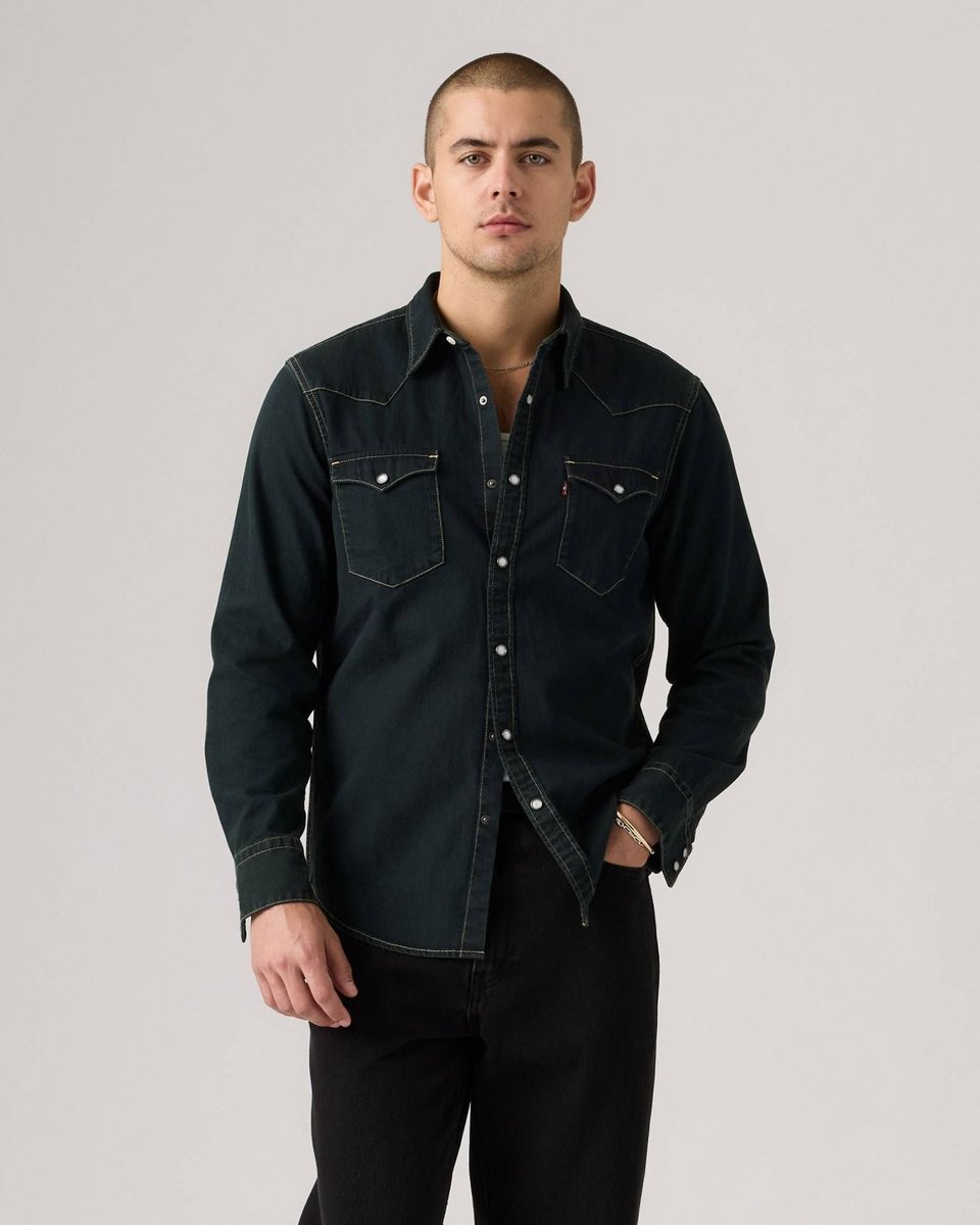 camicie uomo levis 85744 0114 - barstow western beautiful ash washed ...