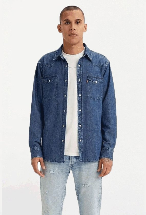 camicie uomo levis 85745 0073 - classic western denim medium - Inna ...