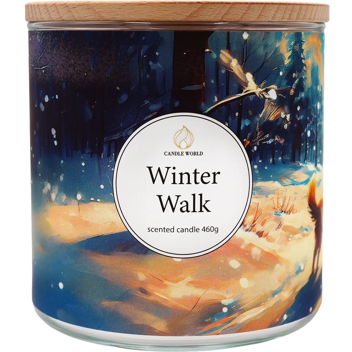 Candle World duża sojowa świeca zapachowa w szkle Winter Walk 3 knoty ...