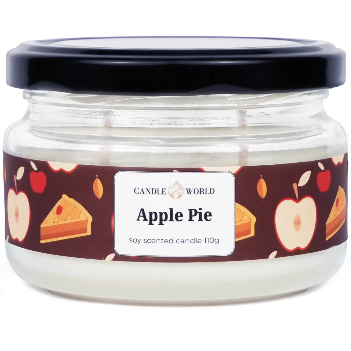 Candle World sojowa świeca zapachowa w szklanym słoiczku Apple Pie 110 ...